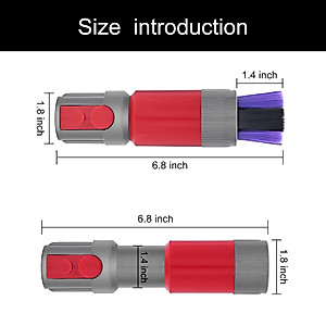 Coodss Traceless Dust Brush Replacement Compatible with Dyson V7 V8 V10 V11 V15 Vacuum Cleaner, Soft Bristle Dust Removal Brush Head, Scratch-Free Dusting Brush
