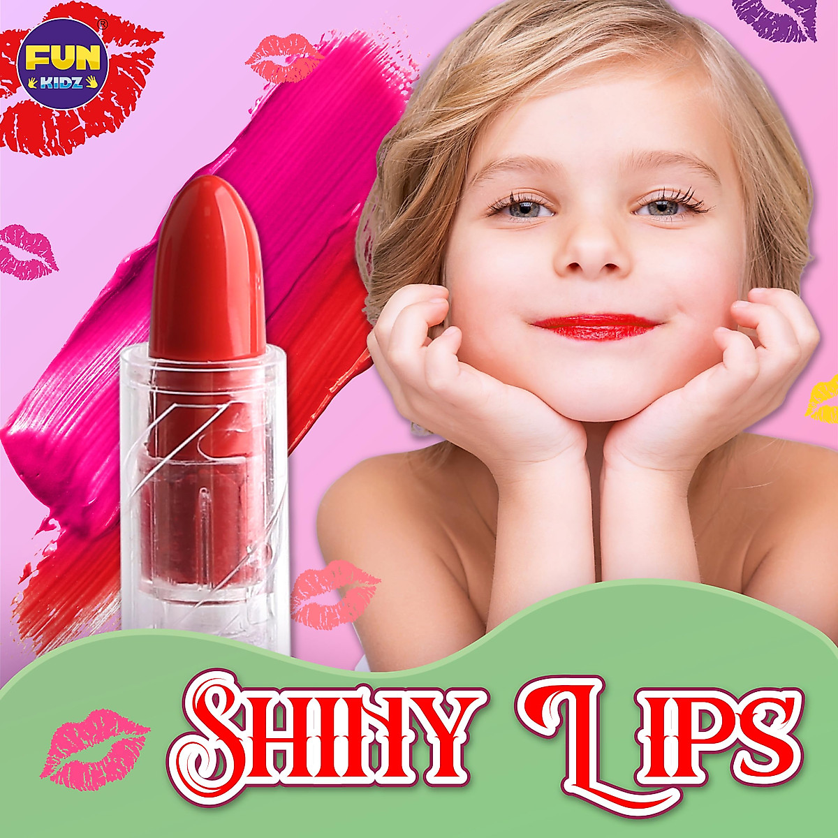 60Pcs Kid Makeup Kit for Girls 6-12, FunKidz Three Layers Folding Make Up Box Toy Set Child Beauty Cosmetic Kits for Little Girls Party Gifts