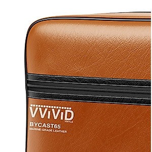 VViViD Light Brown Weatherproof Faux Leather Finish Marine Vinyl Fabric (1.5ft x 54")