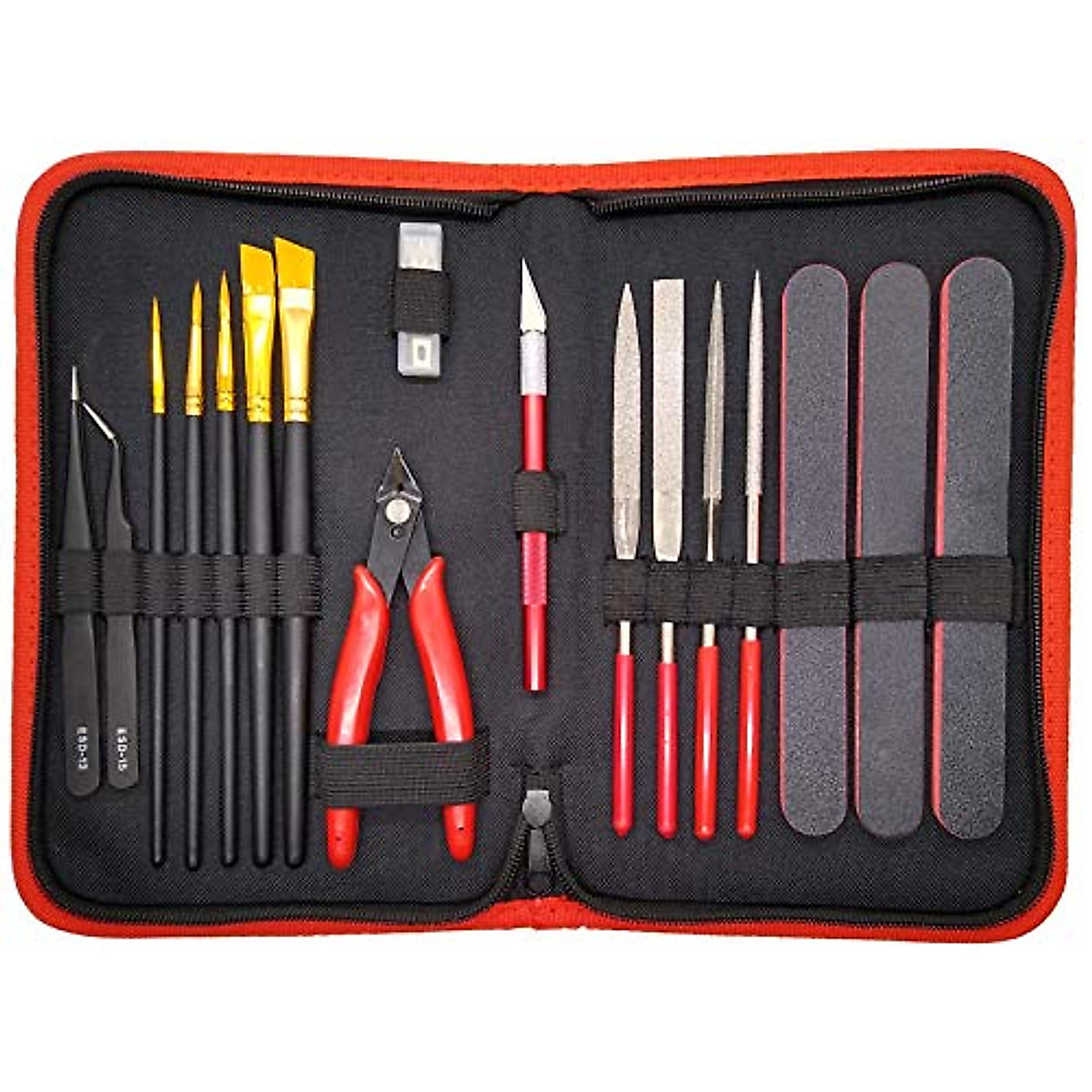 Hobby Tools 17 Pcs | Gundam Model Tool Kit - Adults Hobby Building Craft Set - Tools for Plastic Model Kits, Car Models, Miniatures and Airplane Model Kits