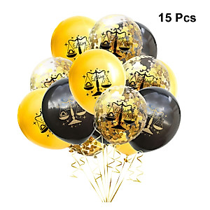 jojofuny Zodiac Wedding Graduation Supplies Black Party- Christmas Theme for Decorative Layout Balloon Prop, Decorations Xxcm, Pattern Golden Birthdayblack Ballons Libra Balloon, Sequins