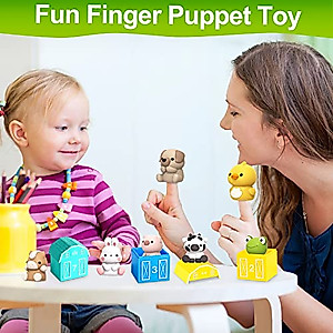 Learning Toy for Toddlers 1 2 3 Year Old, 10 Farm Animal Toys & 10 Barns, Counting, Matching & Sorting Montessori Educational Sensory Toys, Christmas Birthday Easter Gift for Baby Boy Girl 1-3