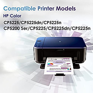 CULater Remanufactured Toner Cartridge Replacement for 307A CE740A CE741A CE742A CE743A Toner Cartridges for HP Color CP5220 CP5225 CP5225n CP5225dn Printers (4 Pack)