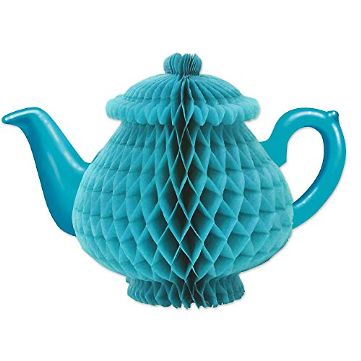 Beistle Tissue Teapot Centerpiece, 7", Blue