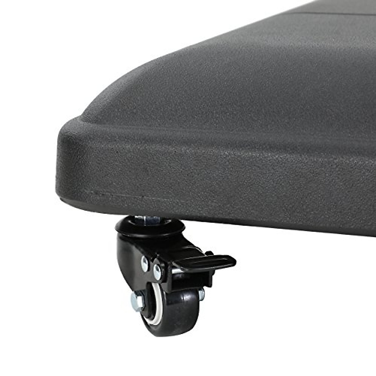 Christopher Knight Home Hayward 80lb Steel Square Umbrella Base with Wheels, Black