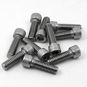 1/4-20 x 2" Socket Head Cap Screws, Allen Socket Drive, 304 Stainless Steel 18-8, Full Thread, Bright Finish, Fully Machine Thread, 25 PCS
