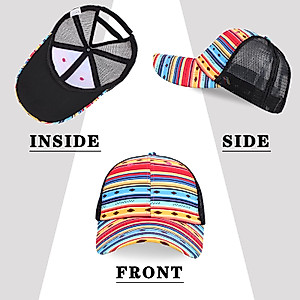 kozinu Ponytail Hats Baseball Hat Mesh Washed Distressed Dad Hat Vintage Cotton Trucker Hat for Women