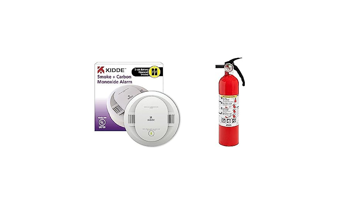 Kidde Smoke & CO Detector & Fire Extinguisher - Safety Duo