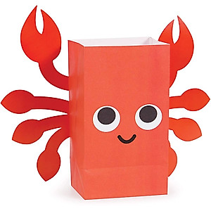 Creative Converting 333021 Assorted Sea Animals Paper Treat Bags, 8ct