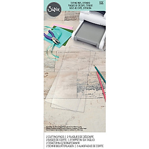 Sizzix Extended Cutting Pads 655267, Transparent, Multi Color, 14.63 inches x 6.25 inches x 0.13 inches, 2 Pack