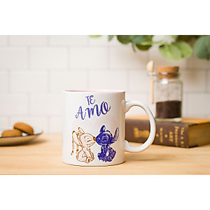 Silver Buffalo Lilo and Stitch Te Amo Ceramic Mug, 20 Ounces
