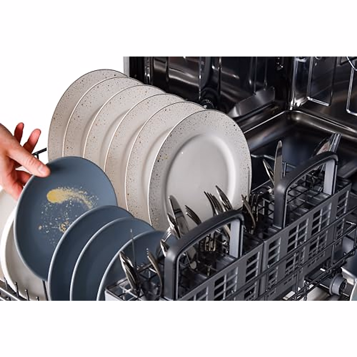 Kenmore 24" Built-In Stainless Steel Tub Dishwasher with EasyFlex 3rd Rack, SmartWash, UltraWash Plus, TurboDry, Adjustable Rack, Energy Star Certified, Fingerprint Resistant Stainless Steel