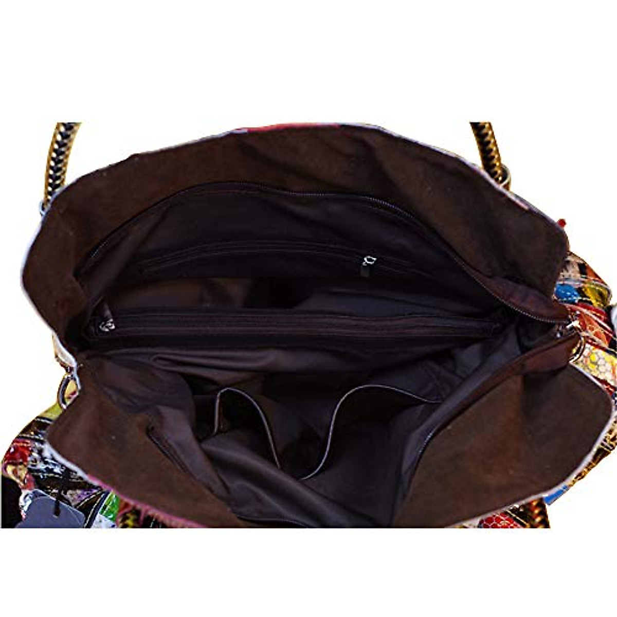 Segater® Women’s Multicolor Big Boston Bag Genuine Leather RANDOM Colorful Patchwork Large Tote Handbag Hobo Large Capacity Crossbody Bag Big Hobo Purse