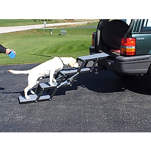 Pet Loader® Light 16" Platform, 4-Step Safe Affordable Way to Travel with Your Dogs. USA Made Stable Large Dogs and Small Dogs Easy to use Foldable Lasts a Lifetime