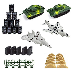 3 otters 250PCS Army Men Military Set, Military Figures and Accessories with Hand Bag World War II Army Men Toys for Boys