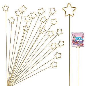 20Pcs Metal Floral Place Card Holder, Star Shape Flower Pick Clips Table Number Holders, Gold Metal Card Picture Holder Pick, Floral Gift Card Holder Clips for Wedding Party Favor