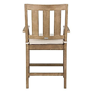 Safavieh Couture Patio Collection San Salvador Natural and White 25-inch Bar Stool (Set of 2)