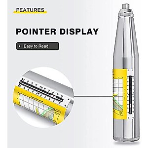 CGOLDENWALL Concrete Rebound Hammer Tester Resiliometer Test Meter Tool within The scope of 1450.38psi-8702.26psi (10-60Mpa) ZC3-A with English Label and Calibration Certificated (Old or New Panel)