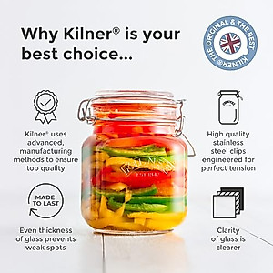Kilner Square Swing Top Glass Jar | 2L