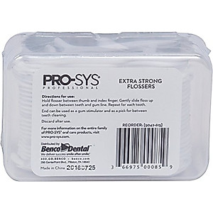 PRO-SYS® Extra Strong Flossers with Flosser Pick - 150 Flossers (3 Packs – 50 Flossers Per Pack)