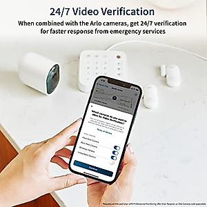 Arlo Home Security System - Wired Keypad Sensor Hub, (5) 8-in-1 Sensors, Yard Sign, 24/7 Professional Monitoring- No Contract Required, DIY Installation, Alarm System for Home Security - SS1501