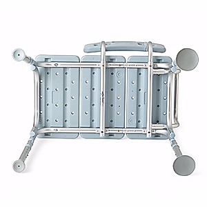 Medline Tub Transfer Bench With Microban Protection, for Use as A Shower Bench or Bath Seat, Light Blue