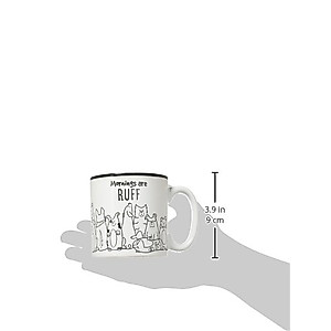 Burton and Burton Mornings are Ruff Ceramic Coffee Mug, 13 Ounce