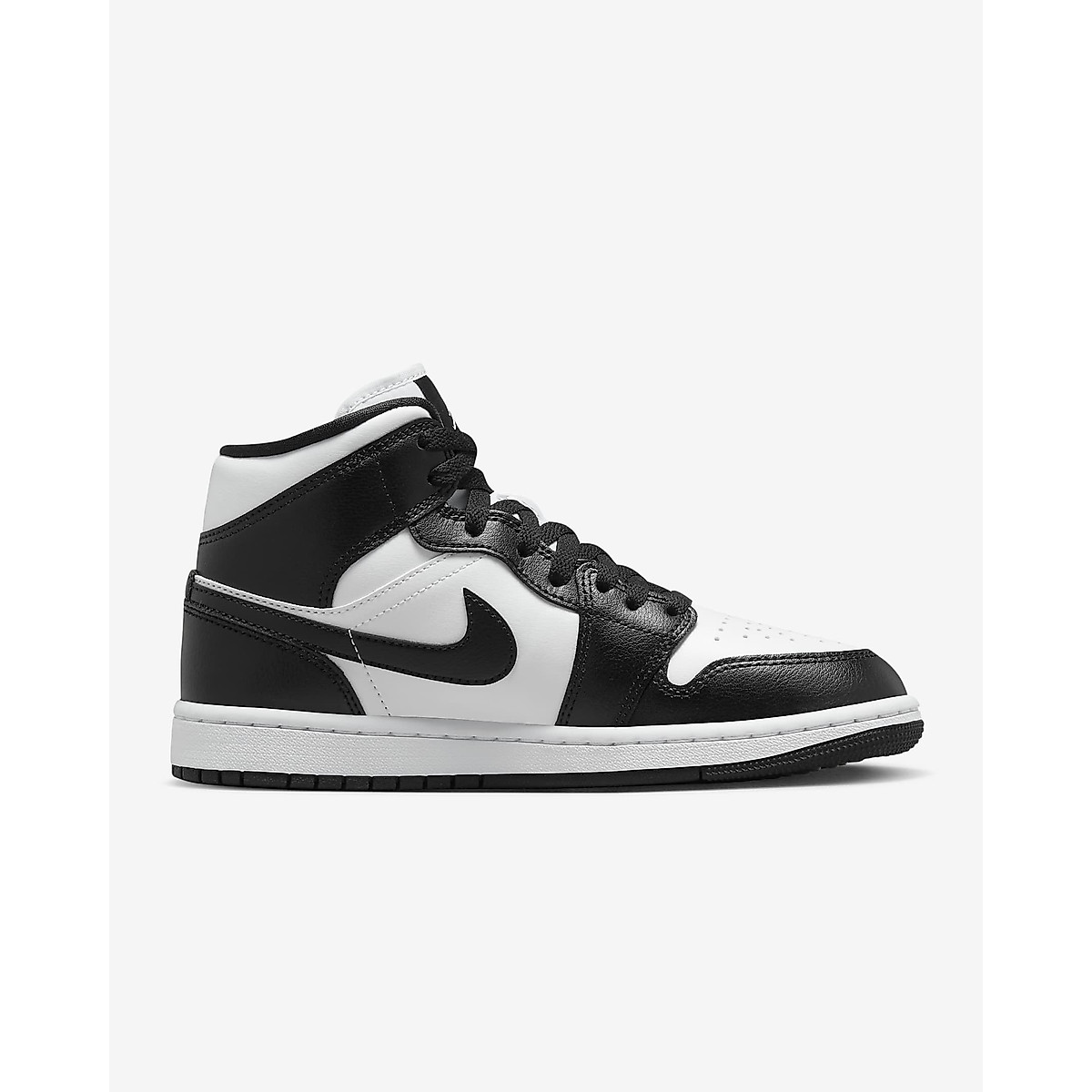 Jordan 1 Mid Women White/Black-Panda Mid DV0991-101 9.5