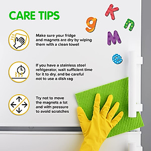 Foam Magnets and Magnetic Letters for Toddlers and Kids - ABC Alphabet Magnets for Refrigerator and Dry Erase Board - Baby Magnets for Fridge and Whiteboard - Ideal for Kids!