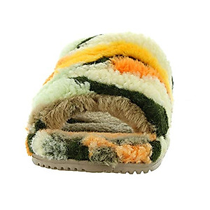 UGG Men's Fluff You CALI Collage Slipper, Olive, 9