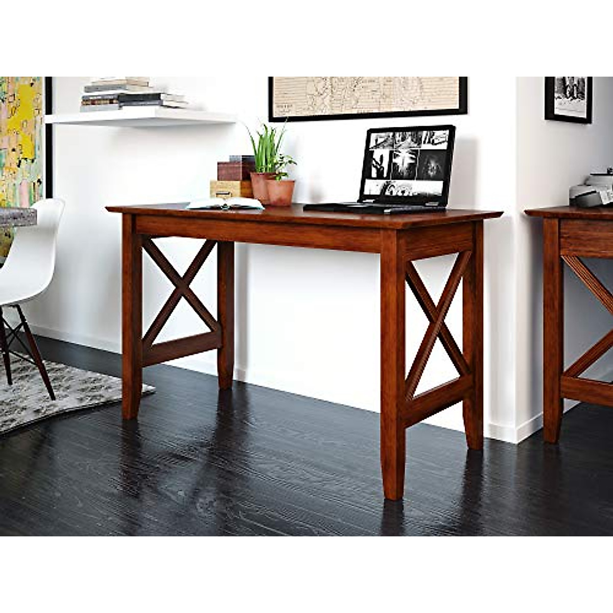 Lexi Multi-Purpose Desk, Writing Desk, Craft Table, Work Table, Computer Desk, 49 inch, Solid Wood, Brown