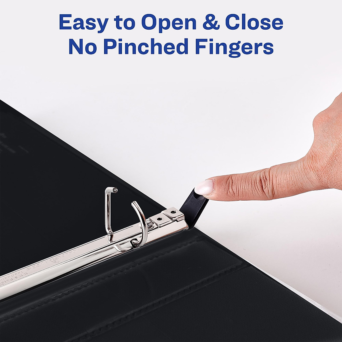 Avery Heavy-Duty View 3 Ring Binder, 1" One Touch Slant Rings, Holds 8.5" x 11" Paper, 1 Light Blue Binder (05301)