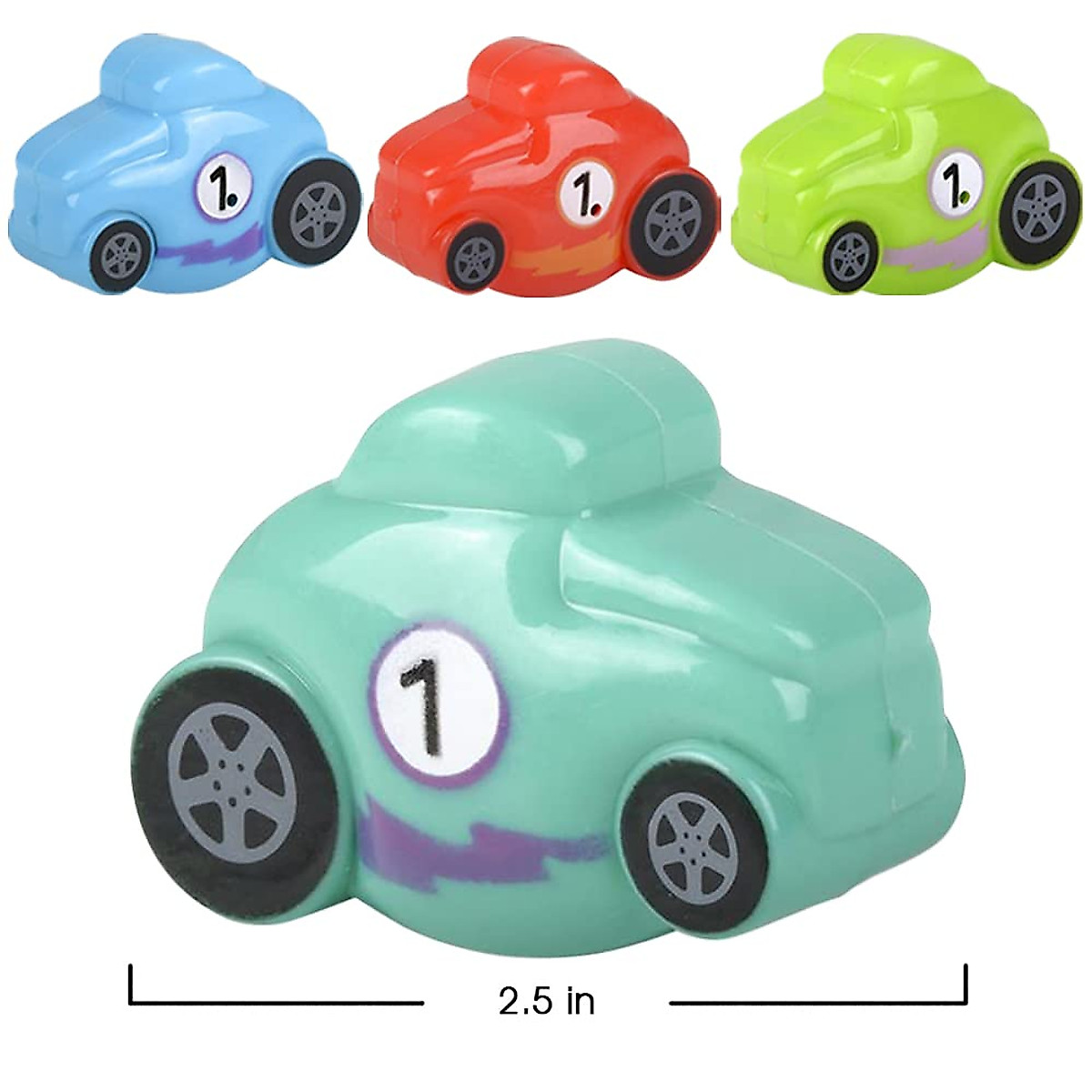 ArtCreativity Race Car Plastic Easter Eggs for Kids, Set of 12, Easter Eggs in Colorful Toy Car Designs, Detachable Halves for Easy Filling, Great as Easter Egg Hunt Supplies and Party Favors