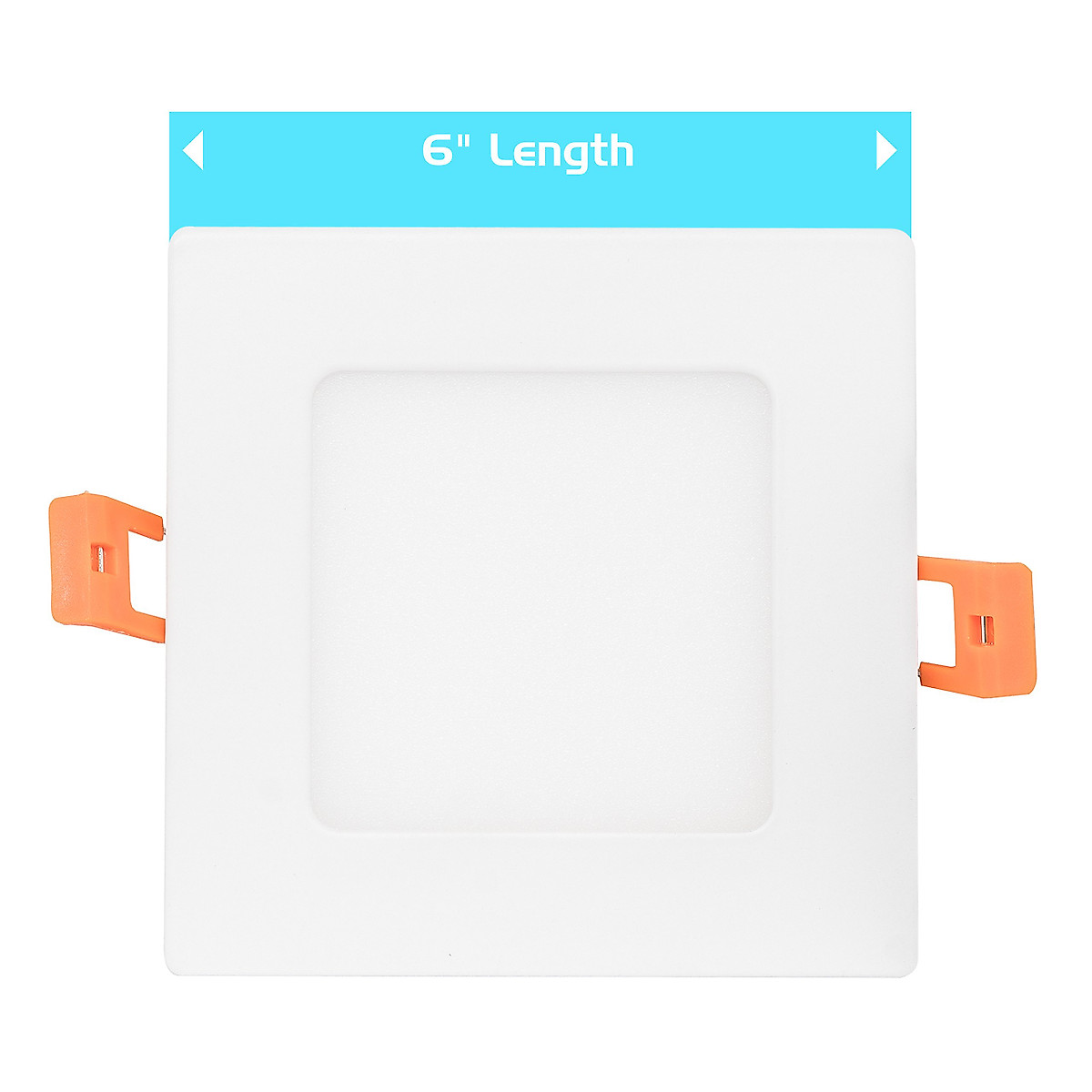 Westgate Lighting 15W 6 Inch Ultra Thin Slim Recessed Lighting Kit Square Shaped Dimmable LED Retrofit Downlight - External Junction Box Included - (4 Pack 4000K Neutral White)