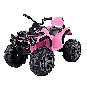 NC LEADZM LZ-906 ATV Double Drive Children Car with 45W12 12V7AH1 Battery Without Remote Control Pink