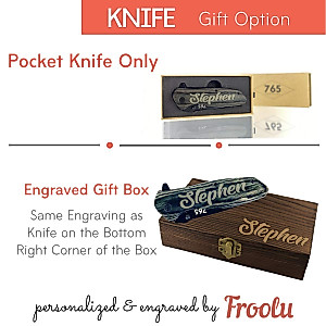 Engraved Pocket Knife Gift for Men - Personalized Chritmas from Son, Daughter, Wife for Husband, Dad, Brother, Grandpa, Boyfriend - Perfect for Fishing, Camping, Hunting, edc
