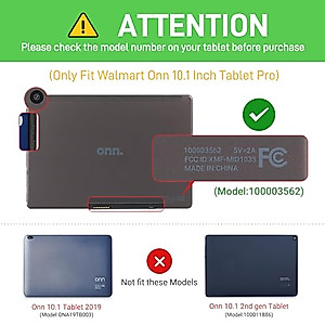 Bolete Case for Onn 10.1 Tablet Pro Model 100003562 (2020 Release), Kids 10.1 Inch Android Tablet Onn 10.1 Pro Case with Handle EVA Foam Shockproof Washable Cover for Adults, Children - Black