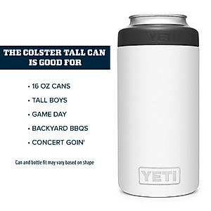 YETI Rambler 16 oz. Colster Tall Can Insulator for Tallboys & 16 oz. Cans, White