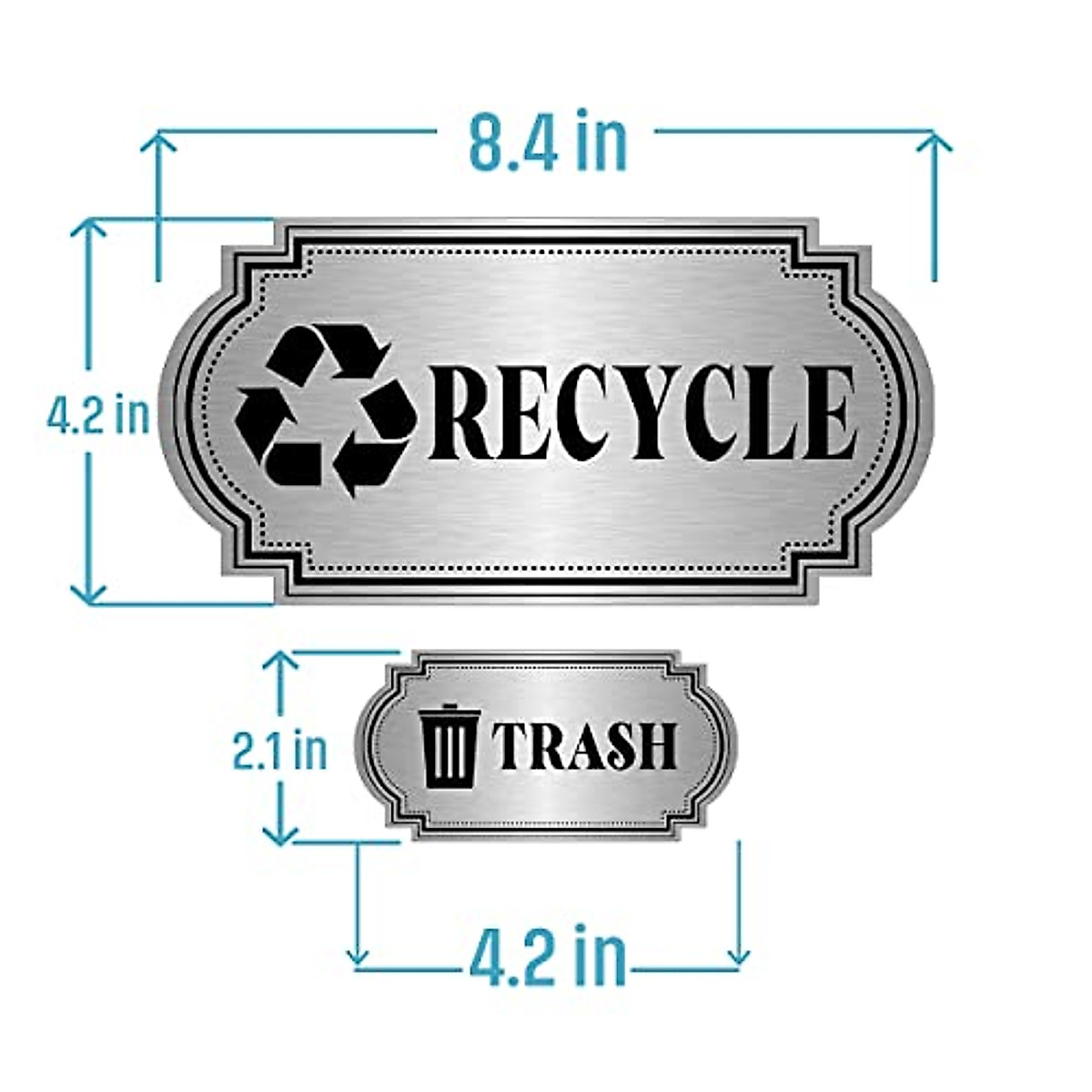 GOLEEX Recycling Bins Sticker Recycle Stickers for Trash Bin Green Sign Symbol Decal Weatherproof Waterproof Vinyl Label Organize Large Garbage Can Labels Sorting Containers Walls