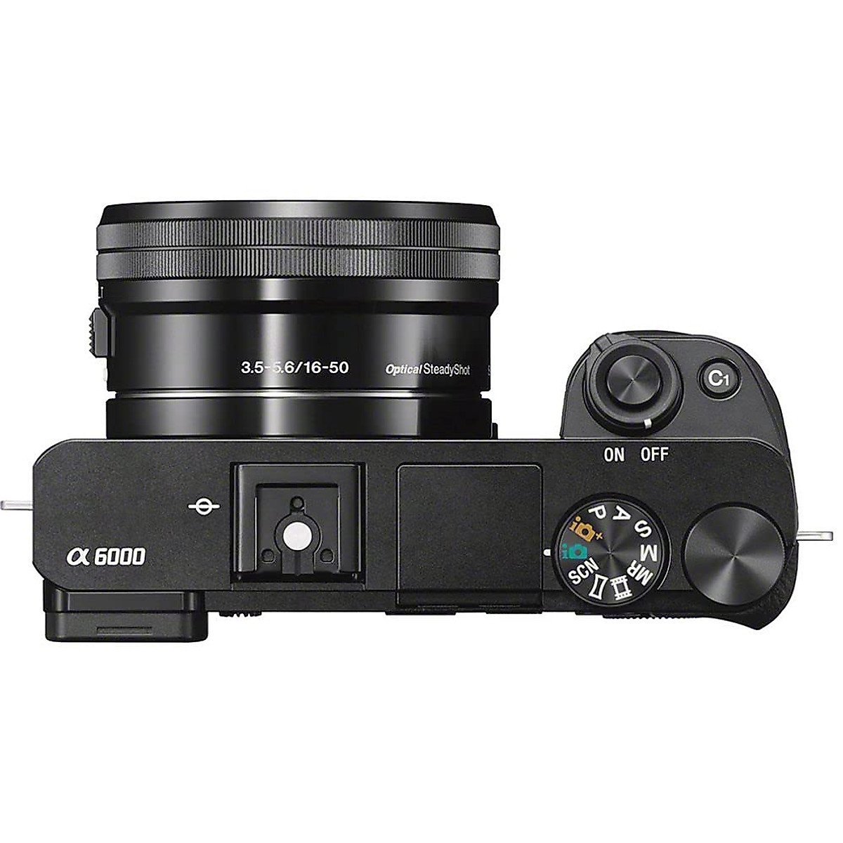 Sony Alpha a6000 Mirrorless Camera with 16-50mm Lens (ILCE6000L/B) + 64GB Card + Card Reader + Case + Flex Tripod + Hand Strap + Memory Wallet + Cap Keeper + Cleaning Kit (Renewed)