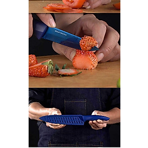 Mizuki Nianhua Knife Set,Blue Kitchen Knife Chef Set, Kitchen Knife Set Stainless Steel, Kitchen Knife Set Dishwasher Safe with Sheathes