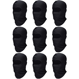 9 Pieces ski mask for Men Full face mask shiesty mask Balaclava pasamontañas Hombre for Outdoor Use Black