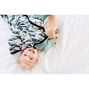 Large Premium Knit Baby 3 Layer Stretchy Quilt Blanket"Gunnar" by Copper Pearl