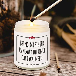 Afterprints Sister Gifts, Funny Sister Candle, Birthday Gifts for Sister, Christmas Sisters Gifts from Sister Brother, Valentines Day, Mothers Day Present, Soy Wax Scented Candles