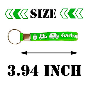 ATSMOICY 24 Garbage Truck Themed Party Silicone Bulk Keychian/Keyrings - Rubbish truck Themed Baby Shower Birthday Waste Management Recycling Party Supplies Decorations Favors Rubber Keychian