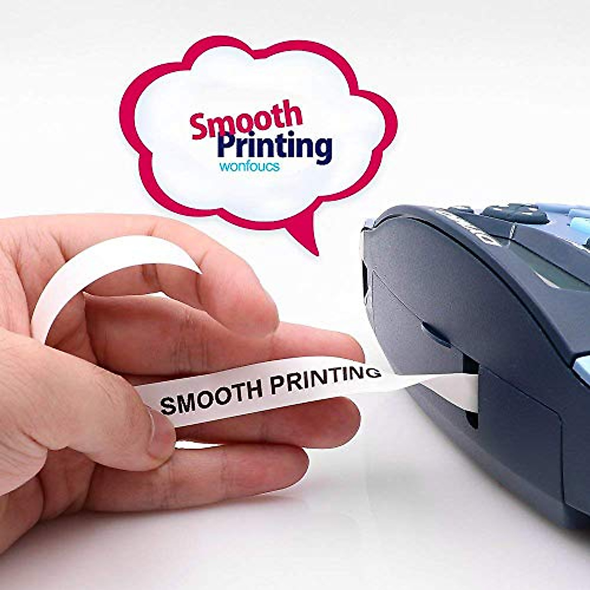 Wonfoucs 3-Pack Label Maker Paper Replacement for Dymo Label Maker Refills 91330 Self-Adhesive White Paper Label Refill 12mm x 4m 1/2 x 13 Work with DYMO LetraTag Label Makers LT-100H LT-100T QX50