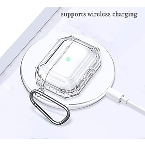 Elephant Case For AirPods 2 Pro with Keychain Protective Clear Sketch Case With Carabiner For AirPods 3 AP11