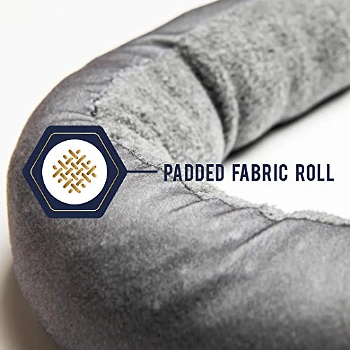 37” Weighted Door Draft Stopper (2.2 Lbs.) – Heavy Duty Noise and Air Blocker, Energy Saving Under Door Guard – Perfect Weather Stripping Door Sealer with Hook Tape (Grey) (Grey)