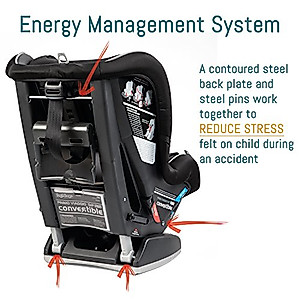 Peg Perego Primo Viaggio Convertible - Reversible Car Seat - Rear Facing for Children 5 to 45 lbs and Forward Facing for Children 22 to 65 lbs - Made in Italy - Licorice (Black)