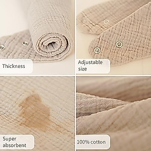 MairMore Baby Muslin Bandana Bibs 100% Cotton Drool Bibs for Boys Girls,Soft and Absorbent Newborn Toddler Bib Set for Teething 10 Packs